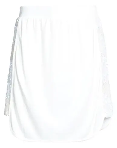 Liu Jo Mini Skirt With Sequins And Metallic Trim - Ivory