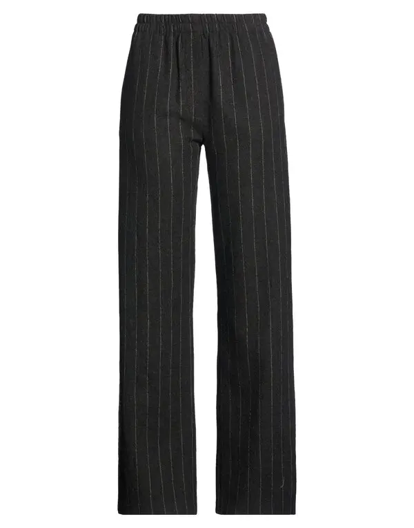 ALYSI Wide-leg Virgin Wool Pinstripe Pants