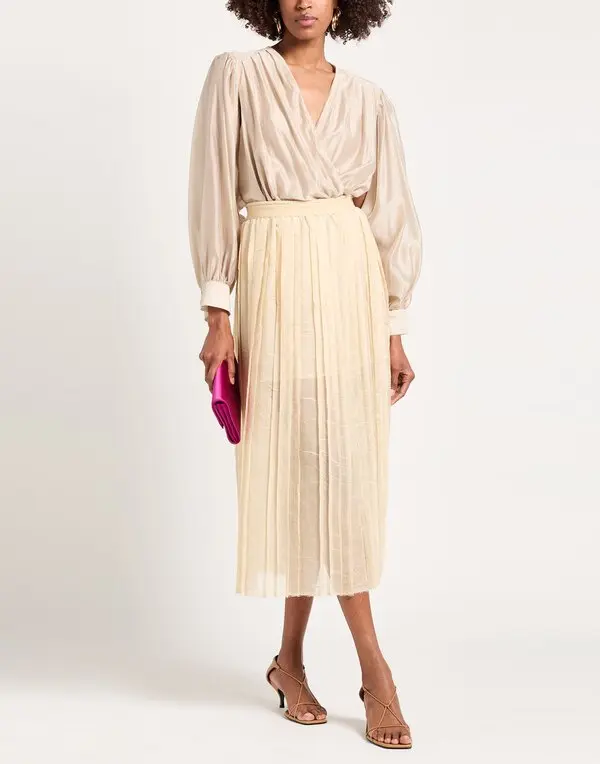 SEVENTY VENEZIA Pleated Midi Skirt