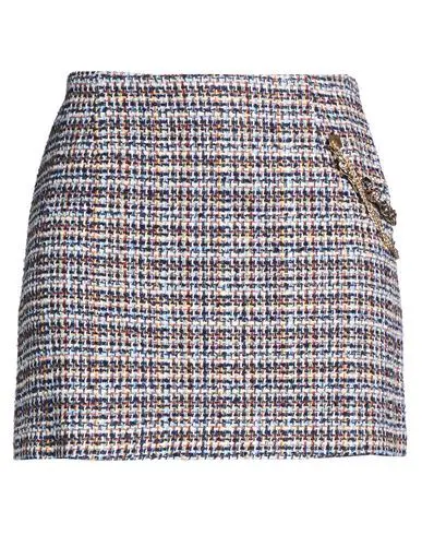 Liu Jo Multicolor Tweed Mini Skirt With Brooch Detail