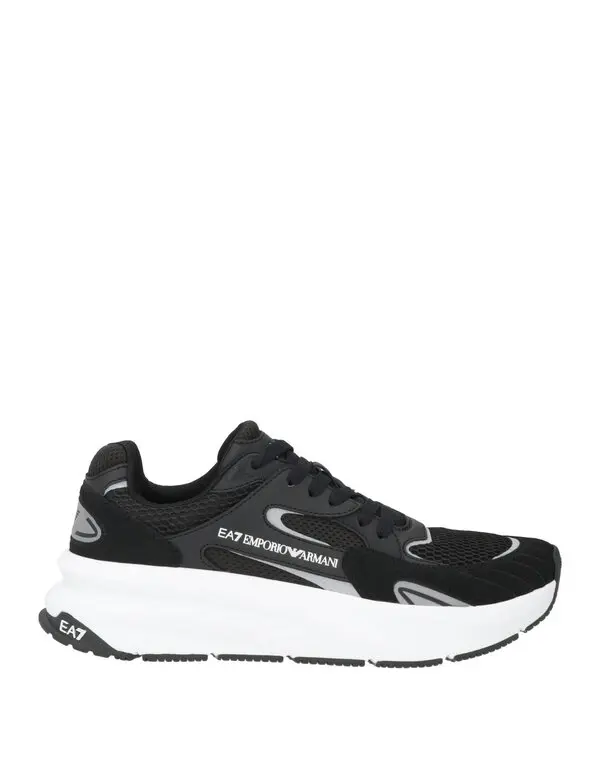 EA7 Polyester And Polyurethane Chunky Sneakers - Black