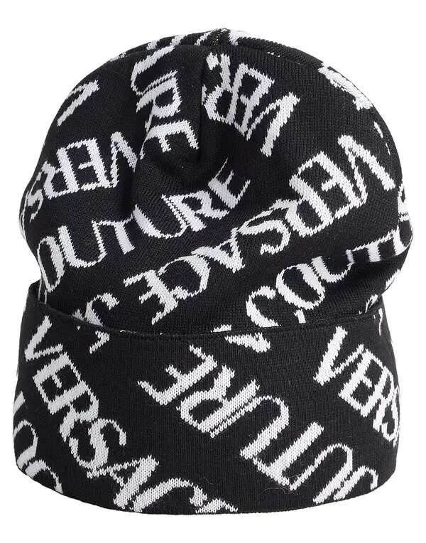 Versace Acrylic Wool Beanie With Logo Print