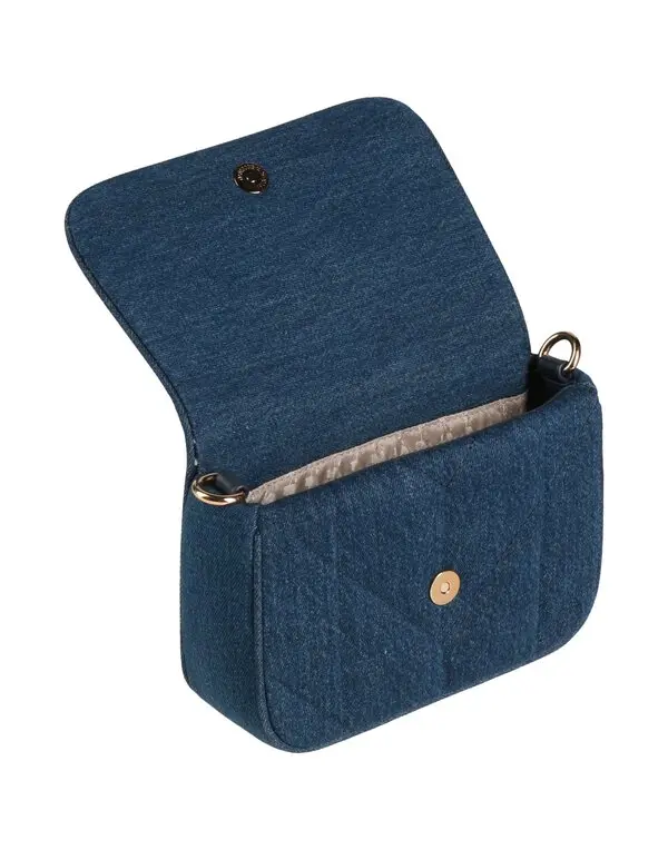 Karl Lagerfeld Denim Flap Crossbody Bag With Appliqués