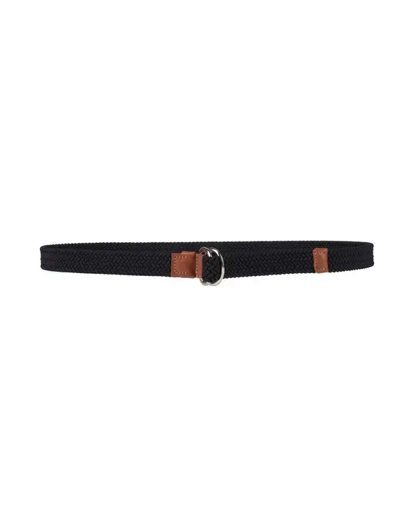 LIU •JO MAN Woven Belt With Leather Trims - Blue