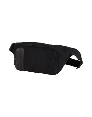 PIQUADRO Cow Leather And Polyester Belt Bag - Black