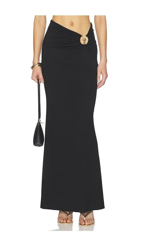 Superdown Clayre Maxi Skirt With Gold-tone Hardware