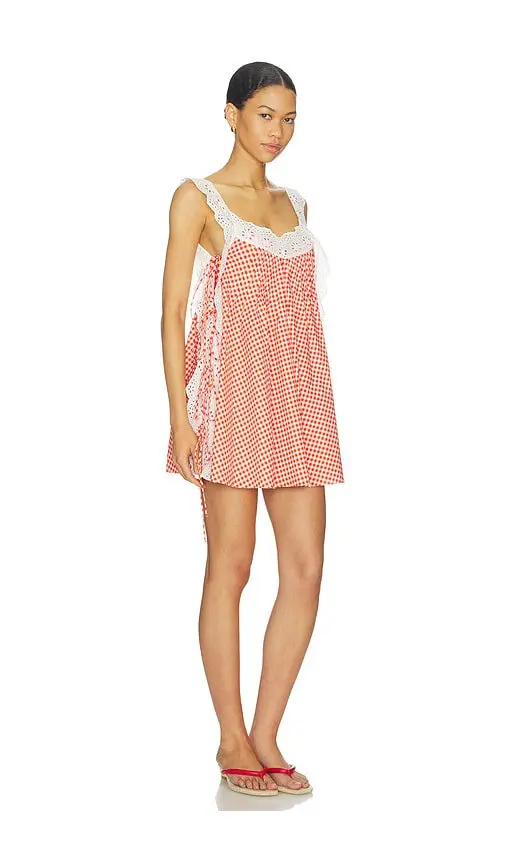Caroline Constas Lucilla Eyelet Trimmed Mini Dress