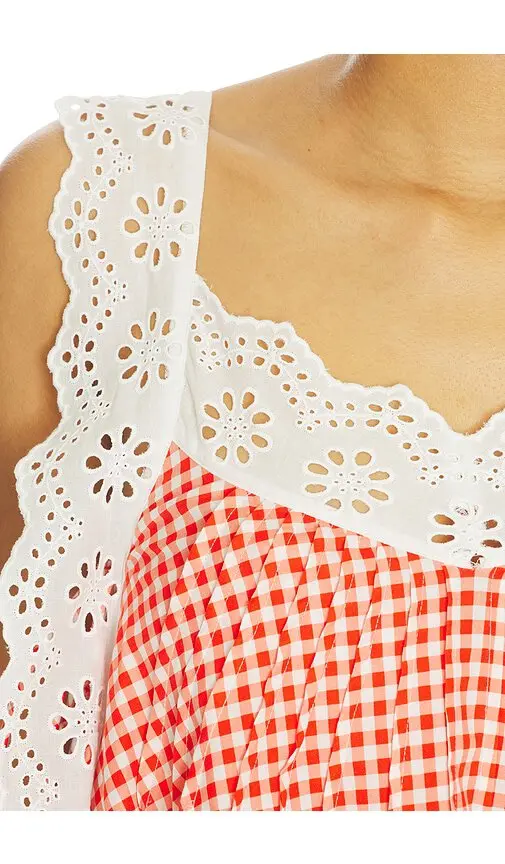 Caroline Constas Lucilla Eyelet Trimmed Mini Dress