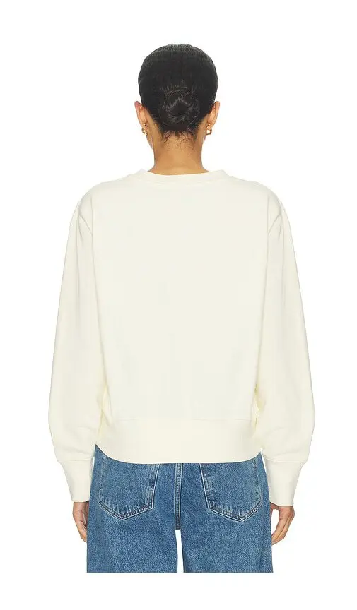 ANINE BING Shrunken Sweatshirt "surfer" Graphic Crewneck