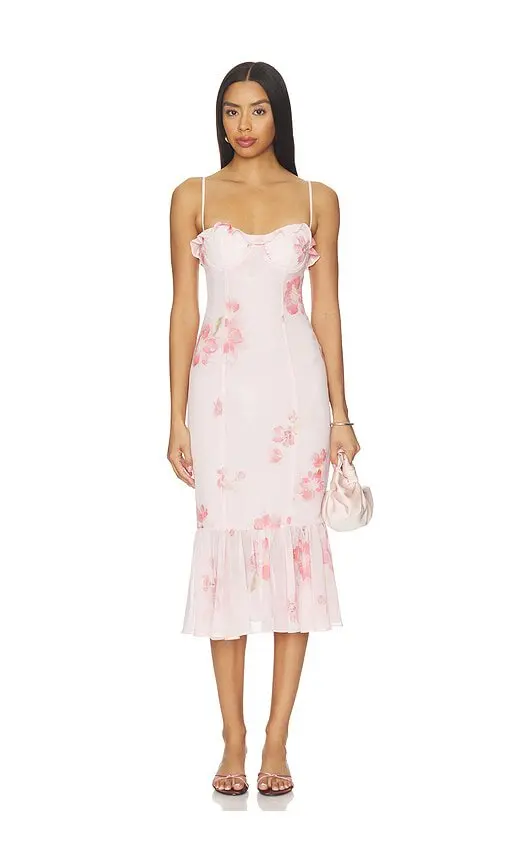 Majorelle Jules Midi Dress - Pink Multi
