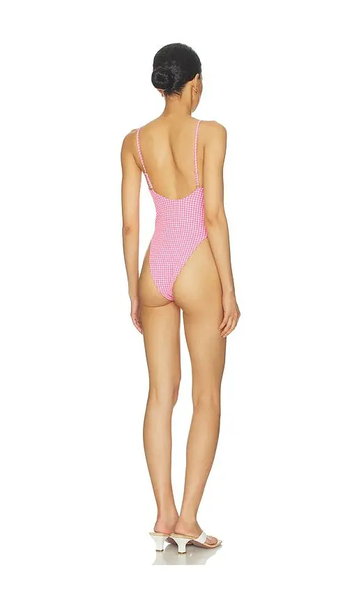 LOVERS AND FRIENDS One Piece Swimsuit With Gingham Print