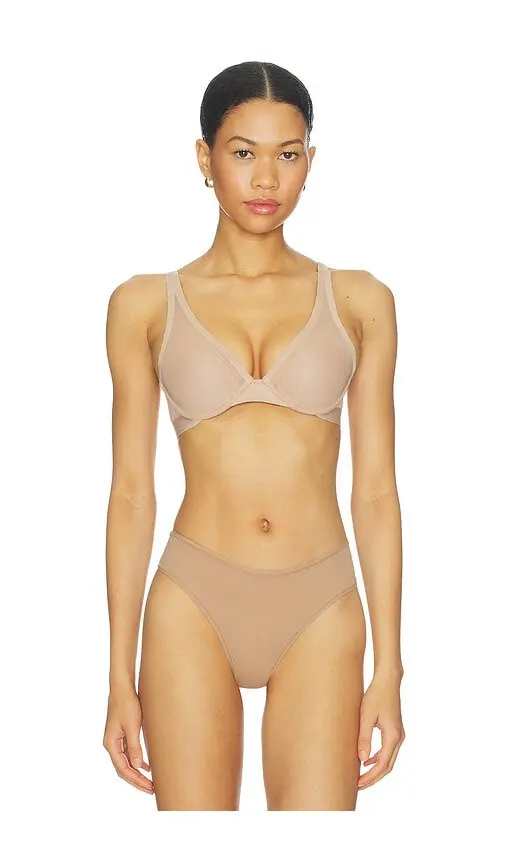 Natori True Zen Plunge T-shirt Bra - Buff