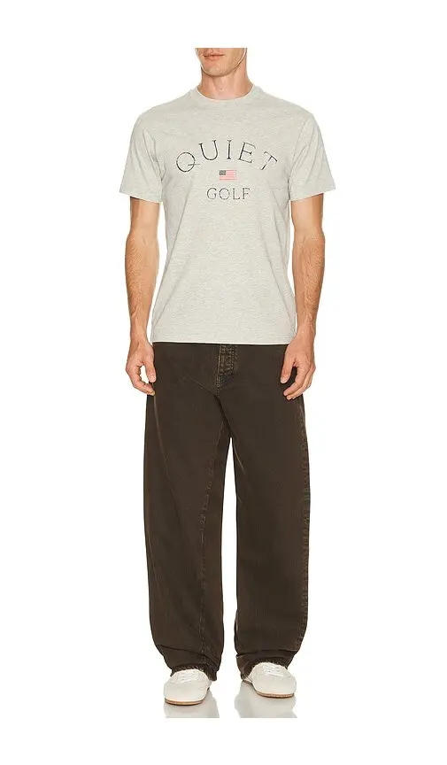 QUIET GOLF Usa T-shirt In Grey
