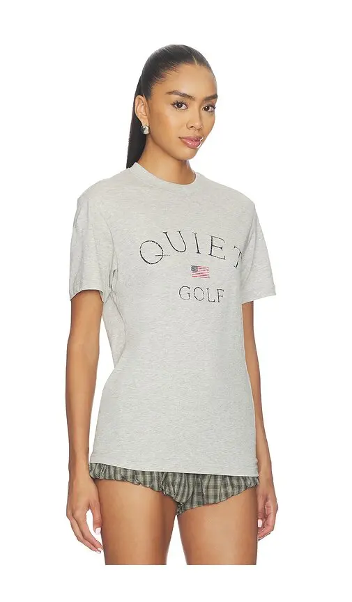 QUIET GOLF Usa T-shirt In Grey