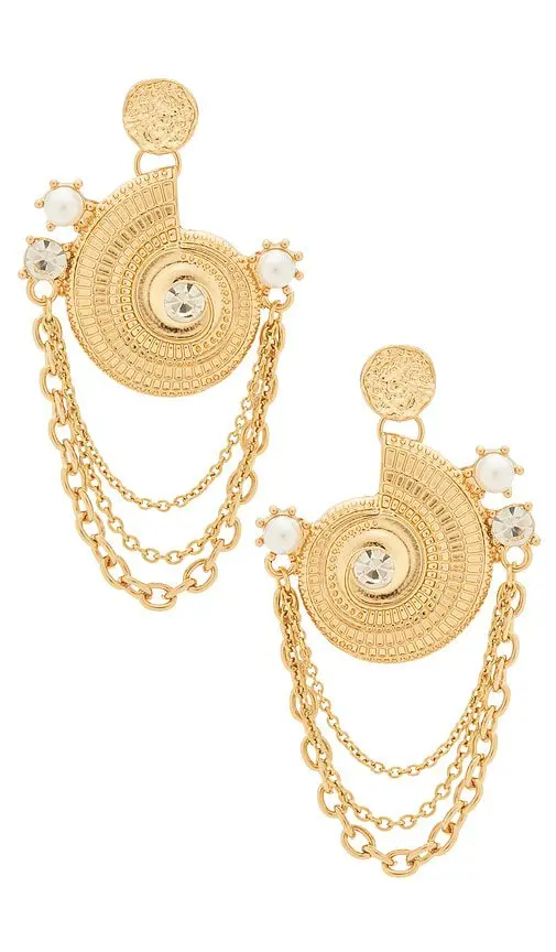 PETIT MOMENTS Scallop Drop Earrings In Metallic - Gold
