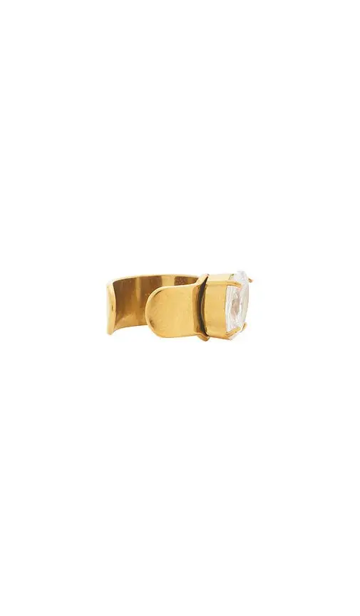 PETIT MOMENTS Stone Ear Cuff In Metallic Gold - Waterproof & Gold