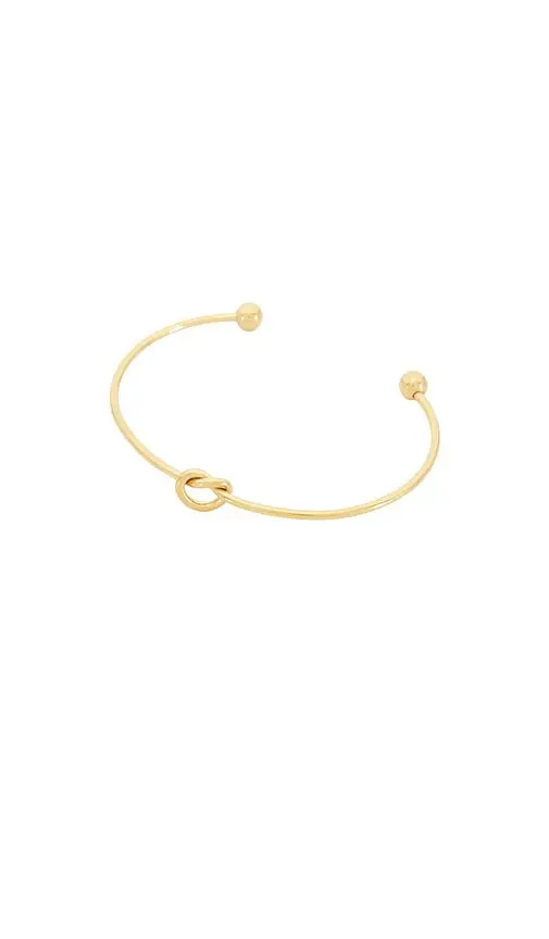 PETIT MOMENTS Gold-tone Knotted Cuff Bracelet - Waterproof & Gold