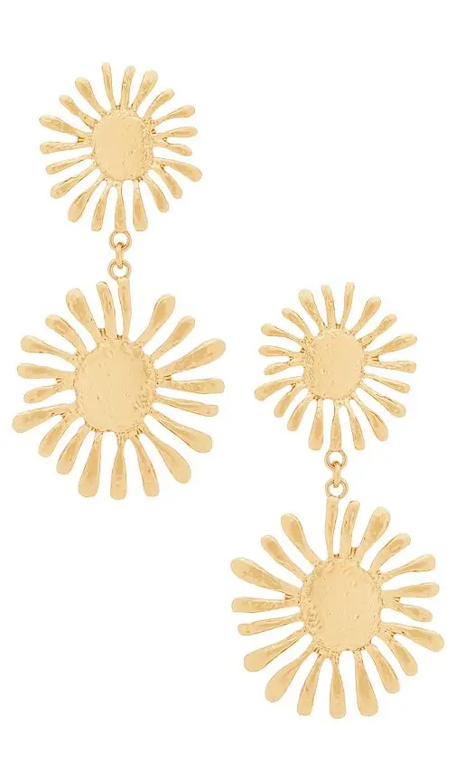 PETIT MOMENTS Sunburst Drop Earrings - Gold