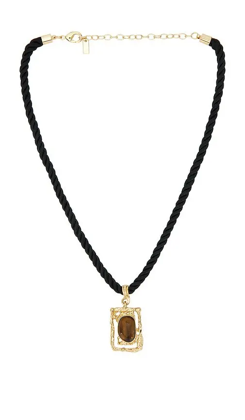 PETIT MOMENTS Coastal Gem Necklace - Gold & Brown