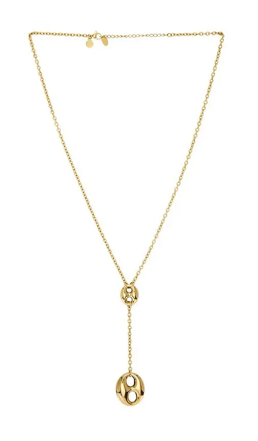 PETIT MOMENTS Gold Tone Link Drop Necklace - Waterproof & Gold