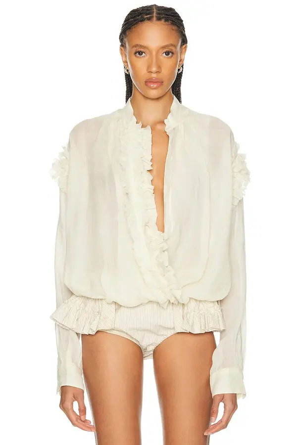 Dries Van Noten Cenver Shirt - Ivory