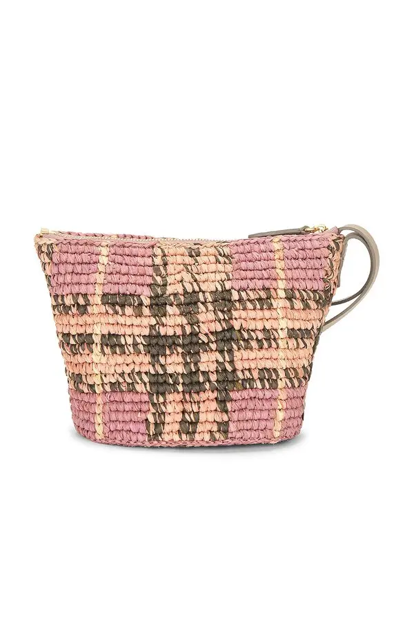 Burberry Small Margate Pouch In Raffia