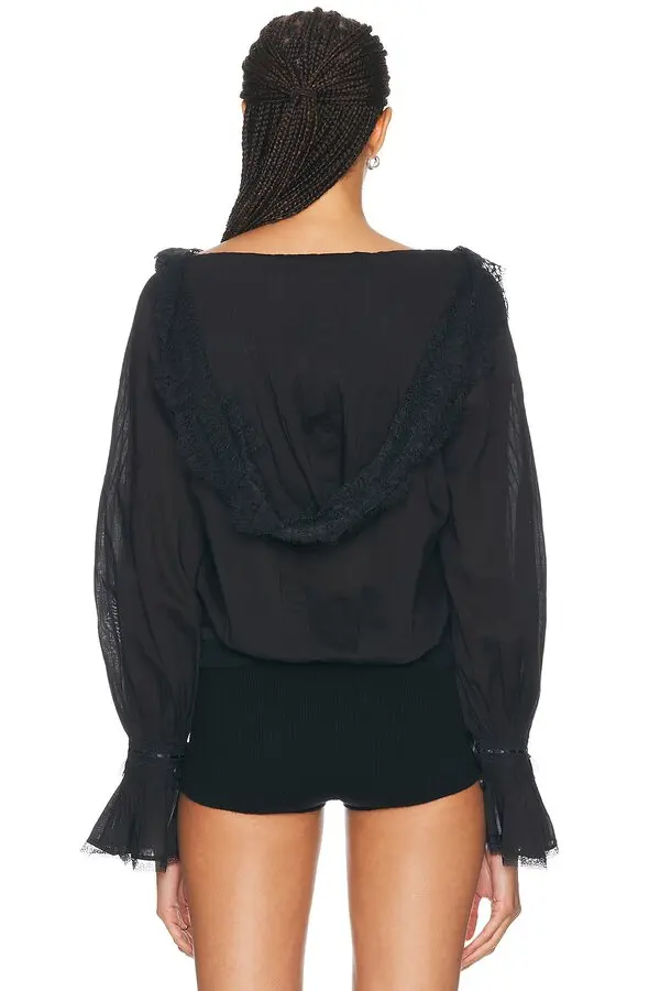 Lpa Rhea Top With Lace Trim