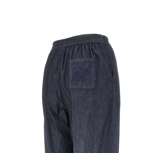 Emporio Armani Lightweight Stretch Denim Pants With Drawstring