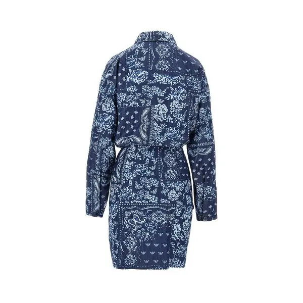 Emporio Armani Bandana Print Chambray Mini Dress