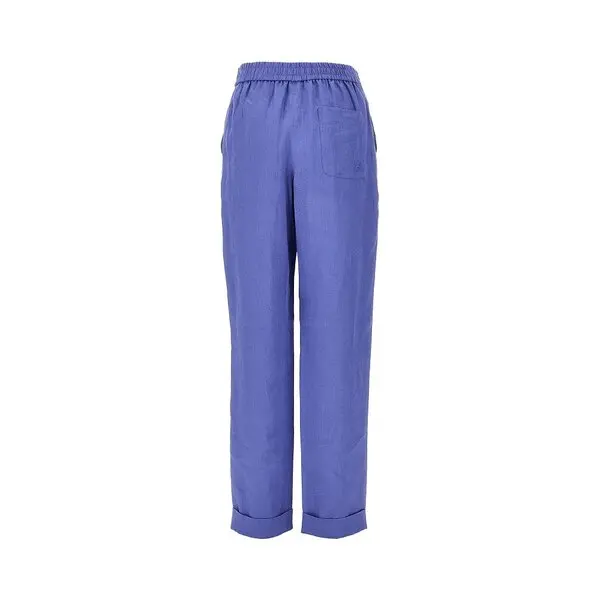 Emporio Armani Linen Pants With Elasticated Waist