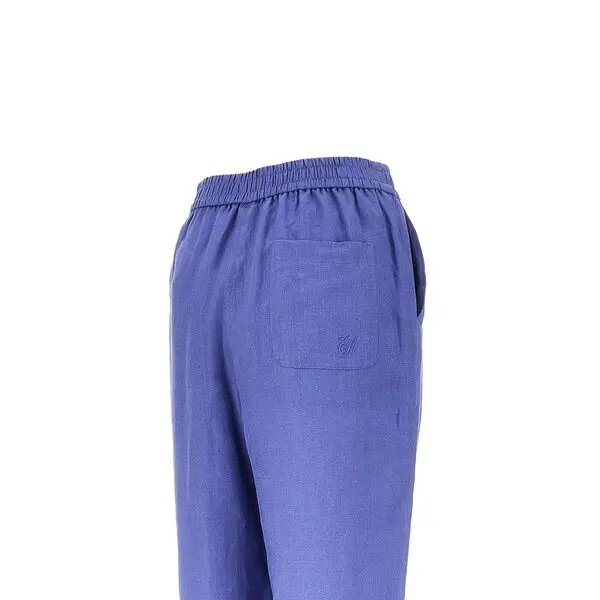 Emporio Armani Linen Pants With Elasticated Waist
