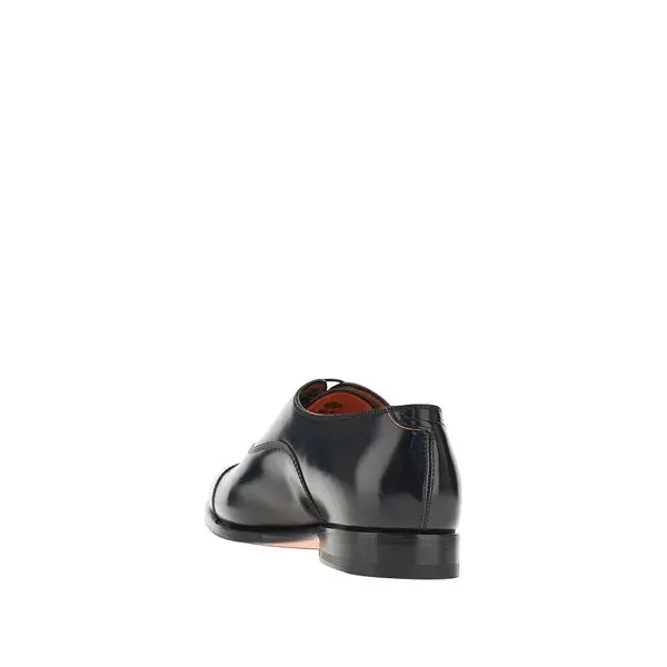 Santoni Spazzolato Leather Oxford Shoes