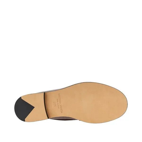 Bottega Veneta Silenzio Nappa Leather Loafers With Intrecciato Detail - Red