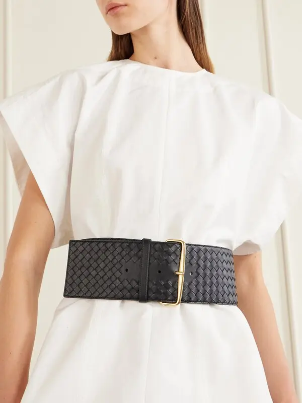 Bottega Veneta Alto Intrecciato Leather Belt