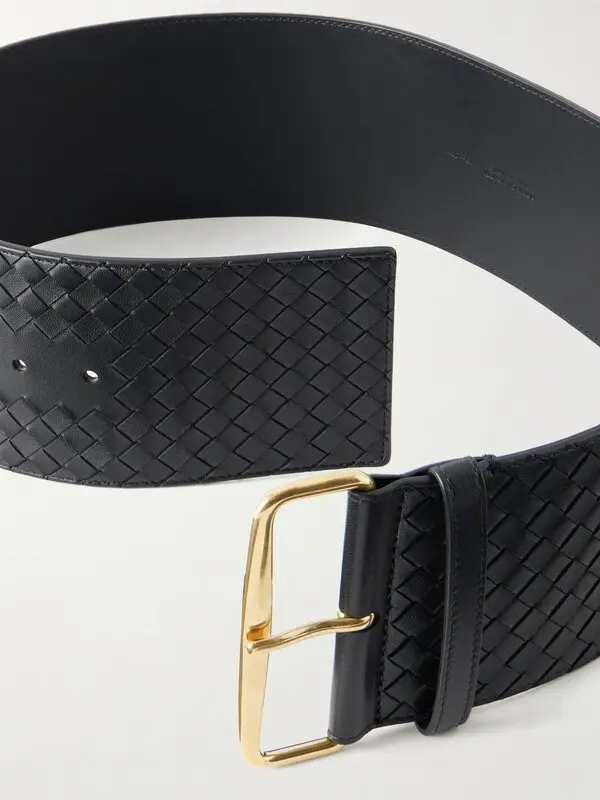 Bottega Veneta Alto Intrecciato Leather Belt