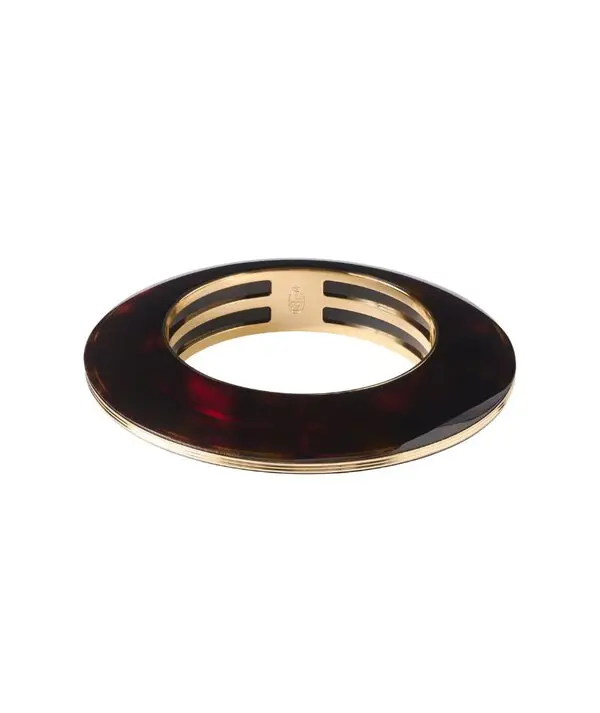 JACQUES MARIE MAGE X Loulou De La Falaise Rhoda Gold-plated Acetate Bangle - Tortoiseshell