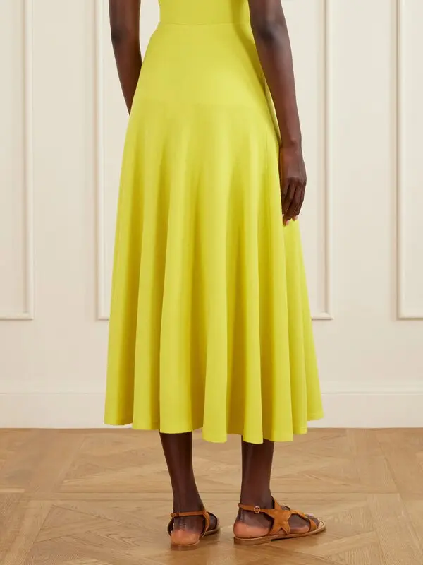 Gabriela Hearst Wool Maxi Skirt - Yellow