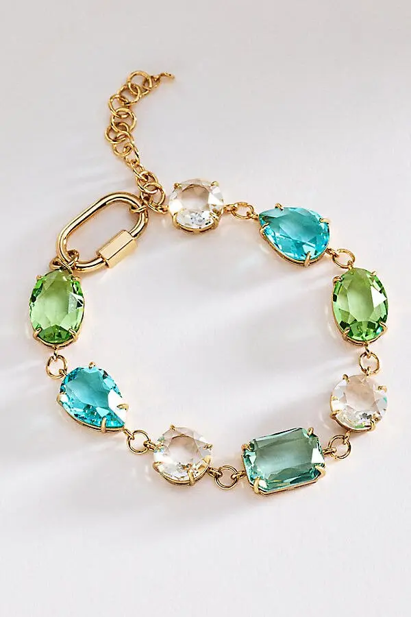 Anthropologie Mixed Crystal Bracelet - Multi