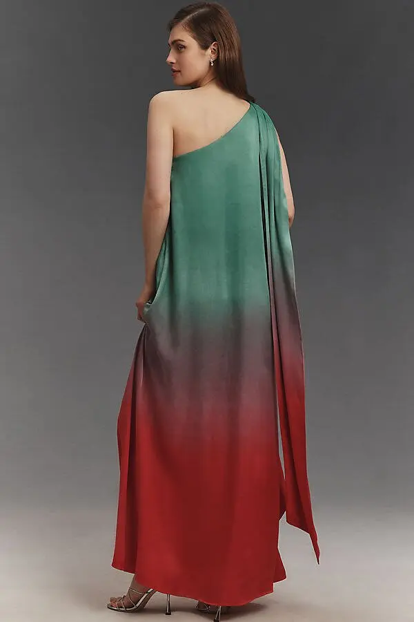 DIARRABLU Raya One-shoulder Maxi Dress - Pink Pattern