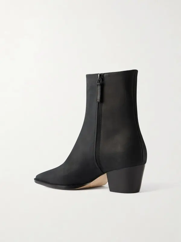 Manolo Blahnik Aliera 50 Nubuck Ankle Boots