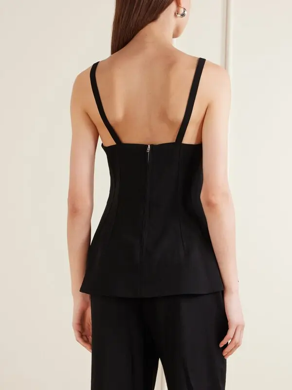 JIL SANDER Wool Bustier Top