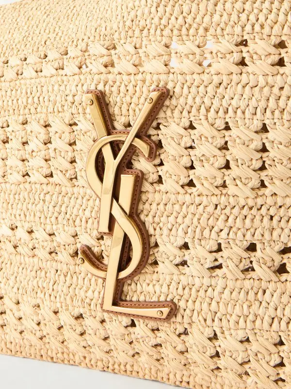 Saint Laurent Icare Raffia Tote - Brown