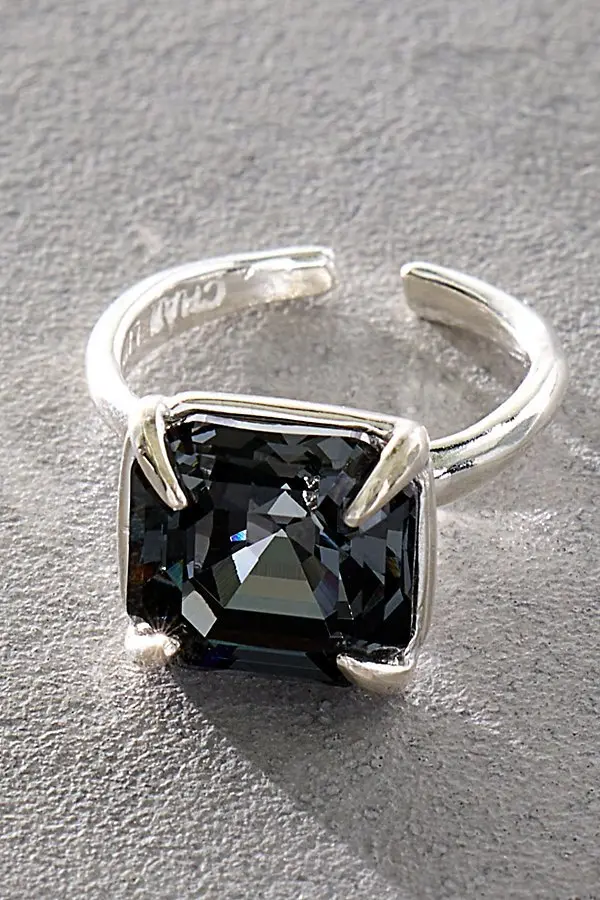 Chan Luu Sterling Square Crystal Toe Ring