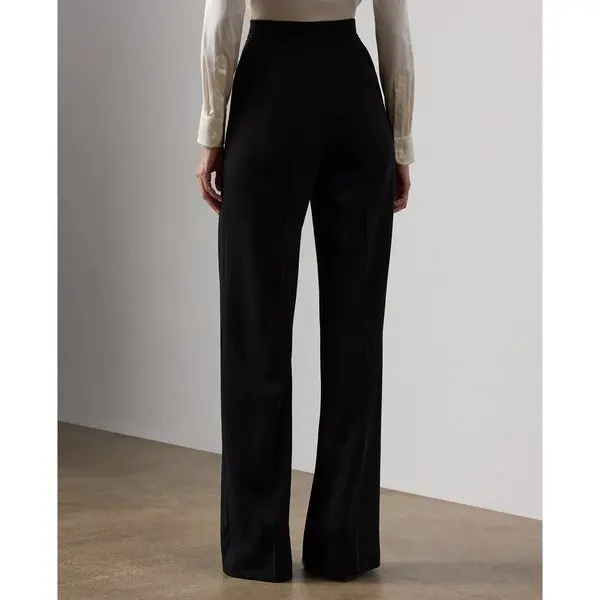 Ralph Lauren Dean Wool Gabardine Wide Leg Pants