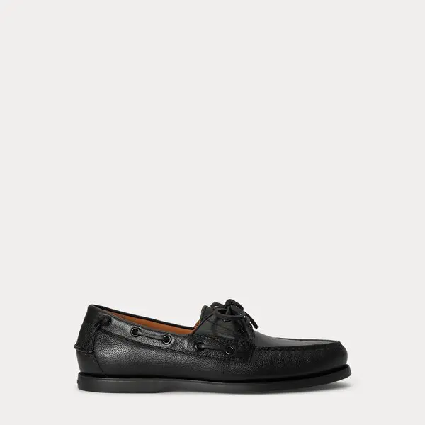 Ralph Lauren Merton Tumbled Leather Boat Shoe