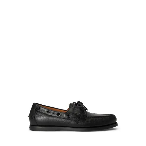 Ralph Lauren Merton Tumbled Leather Boat Shoe