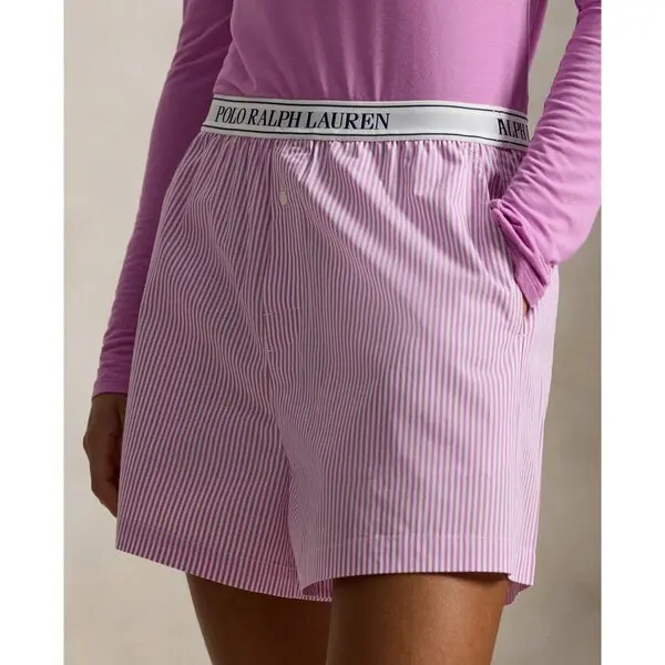 Ralph Lauren Polo Striped Cotton Boxer - White/violet