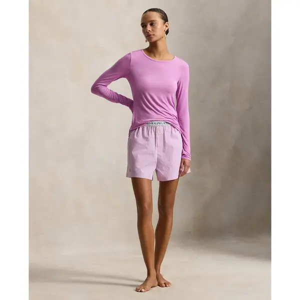 Ralph Lauren Polo Striped Cotton Boxer - White/violet