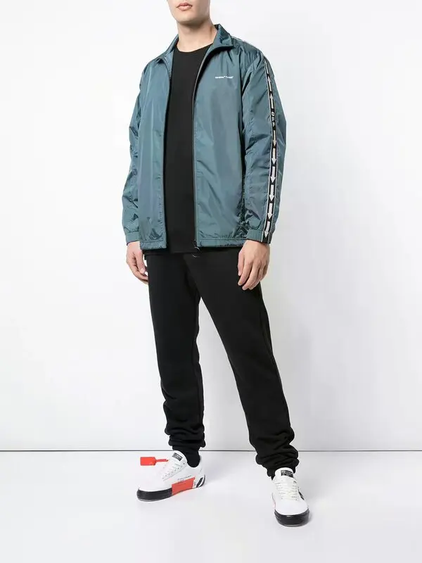 Off-White Logo Stripe Zip-up Jacket