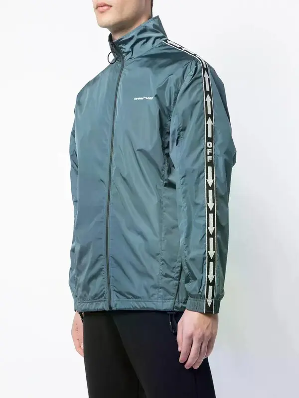 Off-White Logo Stripe Zip-up Jacket